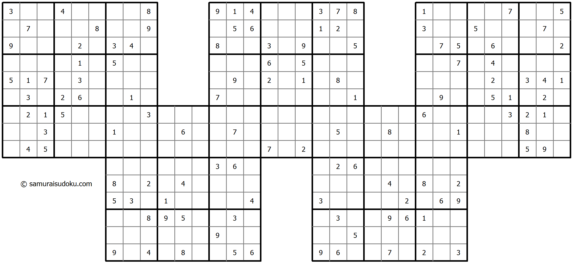 Samurai Sudoku,provide the latest overlap Sudoku topics every day.